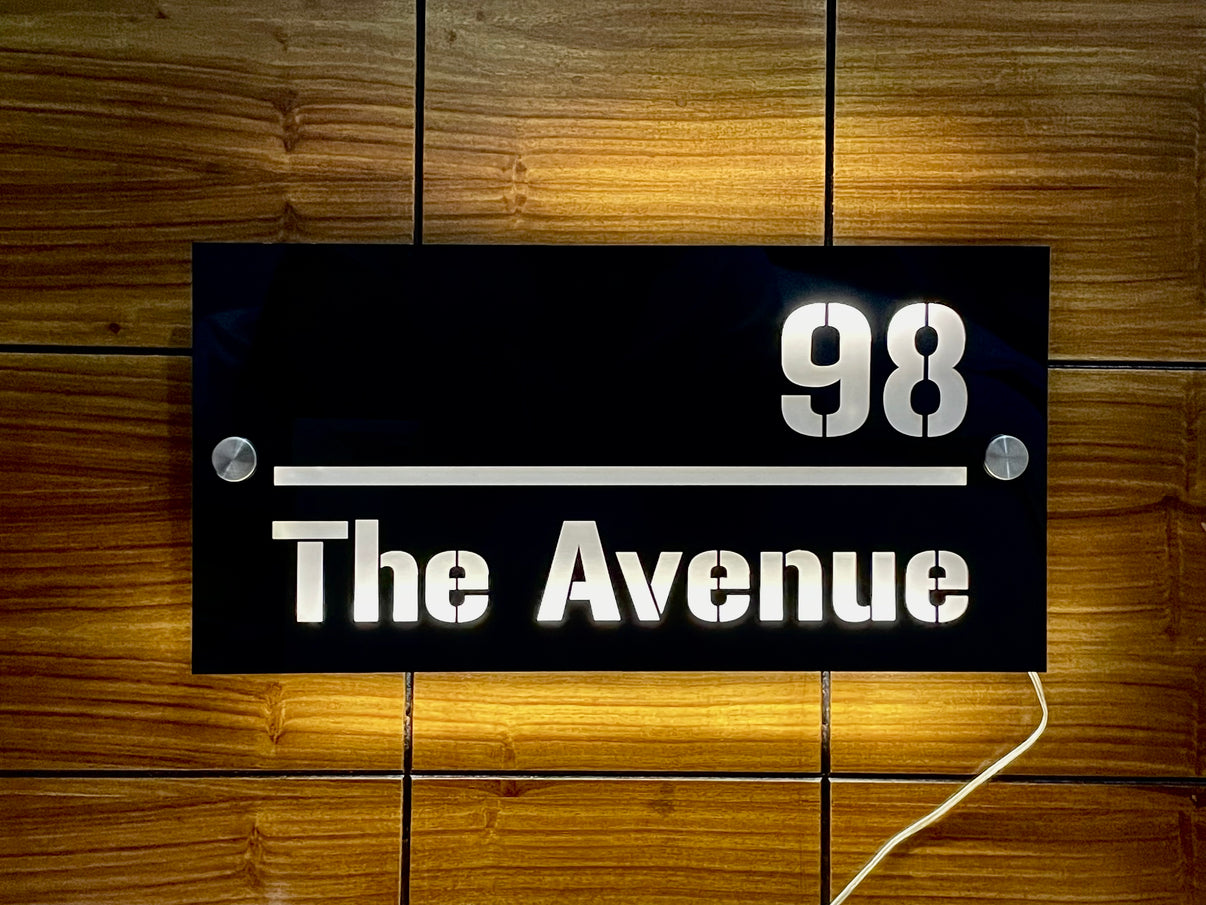 Customize LED Outdoor House Numbers Plate – Glowhouse