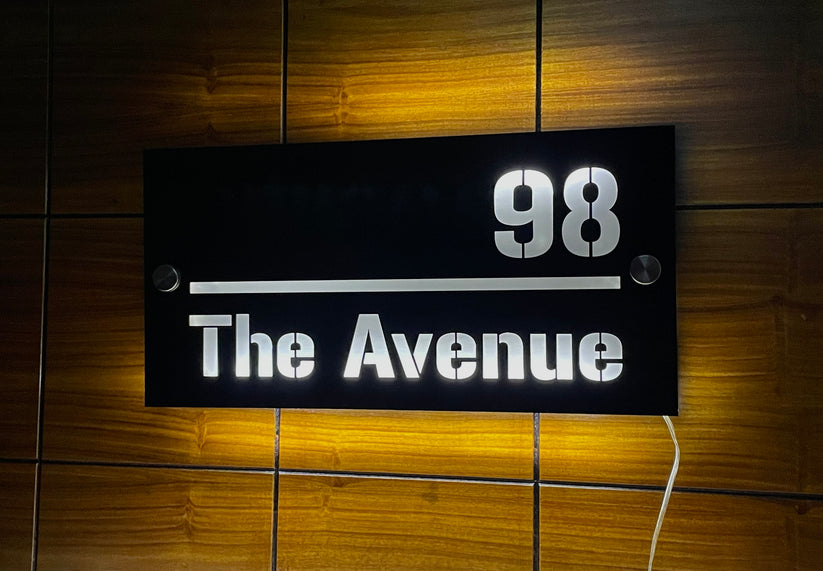 Customize LED Outdoor House Numbers Plate – Glowhouse