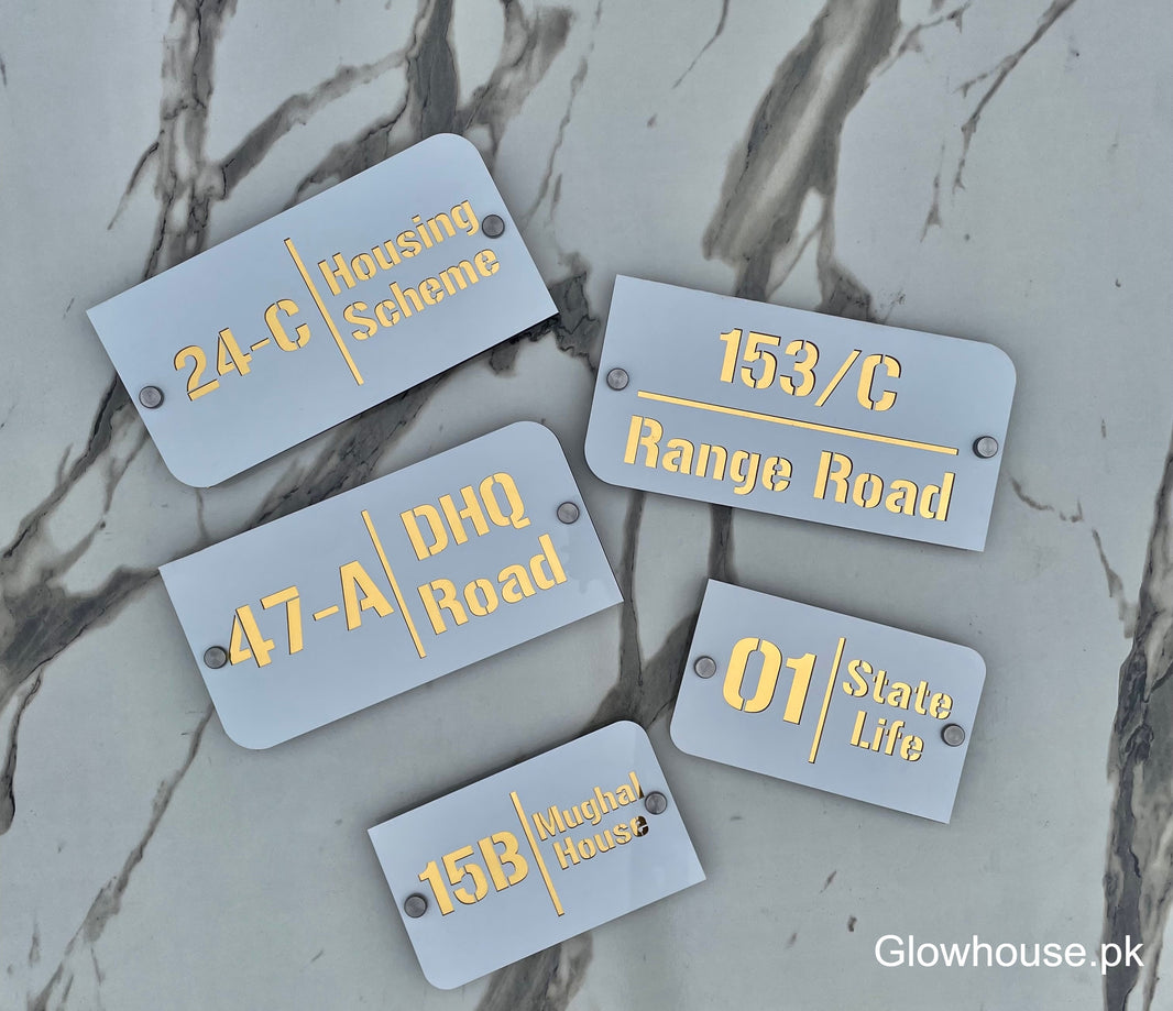 House Number Plates – Glowhouse